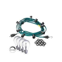 SPICELITE Garten Party Lichterkette Illu 40x dimmbare Halogenlampe 40m gr&uuml;n | Gr.: onesize