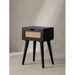 KADIMA DESIGN Nachtkonsole Mango Massivholz / Rattan 40x60x30 cm Nachttisch | Gr.: onesize