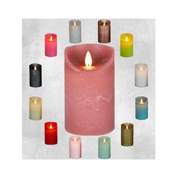 Coen Bakker LED Echtwachskerze 10cm mit Timer in Antik Rosa | Gr.: onesize