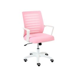 Beliani B&uuml;rostuhl RADIANT in Rosa/Wei&szlig; - (W) 58 x (H) 88 x (L) 58 cm | Gr.: onesize