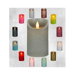 Coen Bakker LED Echtwachskerze 10cm mit Timer in Grau | Gr.: onesize