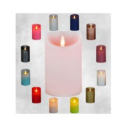 Coen Bakker LED Echtwachskerze 10cm mit Timer in Rosa | Gr.: onesize