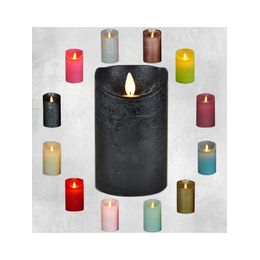 Coen Bakker LED Echtwachskerze 10cm mit Timer in Schwarz | Gr.: onesize