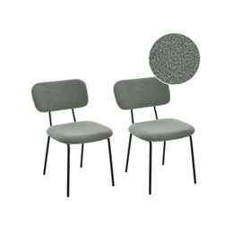 Beliani 2er-Set Esszimmerstuhl ADAIR in Gr&uuml;n/Schwarz | Gr.: onesize