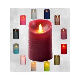 Coen Bakker LED Echtwachskerze 10cm mit Timer in Weinrot | Gr.: onesize