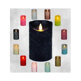 Coen Bakker LED Echtwachskerze 10cm mit Timer in Antik Blau | Gr.: onesize
