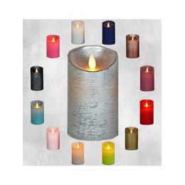 Coen Bakker LED Echtwachskerze 10cm mit Timer in Silber | Gr.: onesize