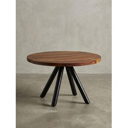 KADIMA DESIGN Moderner Couchtisch mit Sheesham Massivholz, Metall-Materialmix | Gr.: onesize