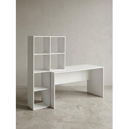 KADIMA DESIGN Schreibtisch | Wei&szlig;, 170x59x143.5cm, 6 Ablagen | Gr.: onesize