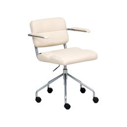Beliani B&uuml;rostuhl CANDOR in Wei&szlig;/Silber/Schwarz - (W) 47 x (H) 74 x (L) 45 cm | Gr.: onesize