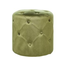 Beliani Pouf COROLLA in Gr&uuml;n - (W) 40 x (H) 40 x (L) 40 cm | Gr.: onesize