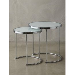 KADIMA DESIGN Beistelltisch 2er-Set | Milchglas, Edel, Modern, Design | Gr.: onesize