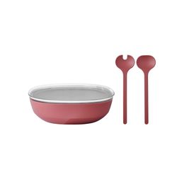 Mepal Servierschale mit Deckel & Salatbesteck Silueta 4000 ml in Vivid Mauve | Gr.: onesize