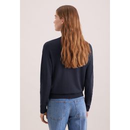 Seidensticker Damen Strickjackeblau, Gr. XS, unifarben, 90% Wolle, 10% Seide, Strickjacken, Cardigan Uni