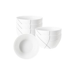 Seltmann Weiden 6er Set M&uuml;slischalen Trio Highline &oslash; 15 cm wei&szlig;-grau in wei&szlig;-grau | Gr.: onesize