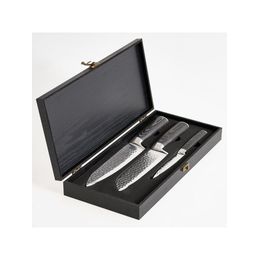 Beliani 4-tlg K&uuml;chenmesser-Set KASHIWA in Schwarz | Gr.: onesize