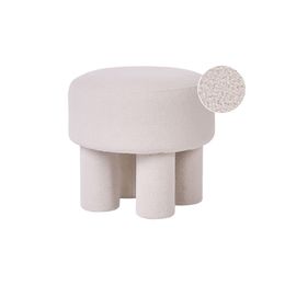 Beliani Hocker CANBY in Wei&szlig; - (W) 43 x (H) 38 x (L) 43 cm | Gr.: onesize