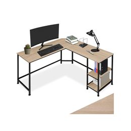 TecTake Gamingtisch mit h&ouml;henverstellbaren Kunststofff&uuml;&szlig;en, 138 x 138 x 75,5cm | Gr.: onesize