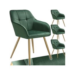 TecTake Polstersessel gepolstert, in Samtoptik, gesteppt, 58 x 62 x 82 cm | Gr.: onesize