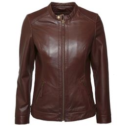 JCC Damen Lederjacke "31024018", rot, Gr. XS, Obermaterial 100% Lammleder. Futter 65% Polyester. 35% Baumwolle. &Auml;rmelfutter: 100% Polyester, Jacken