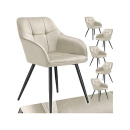 TecTake Polstersessel gepolstert, in Samtoptik, gesteppt, 58 x 62 x 82 cm | Gr.: onesize
