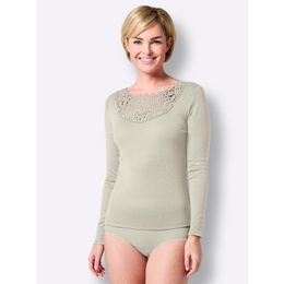w&auml;schepur W&Auml;SCHEPUR Damen Unterziehshirt, Gr. 48, beige, 50% Baumwolle, 50% Modal, Unterhemden