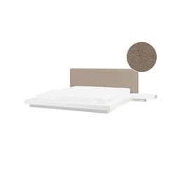 Beliani Doppelbett ZEN in Wei&szlig;/Beige - (W) 328 x (H) 86 x (L) 229 cm | Gr.: onesize