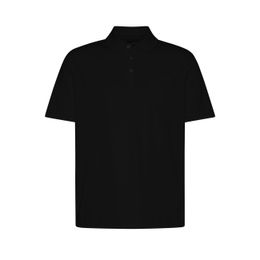 Bugatti Herren Poloshirt, schwarz, Gr. L, unifarben, 50% Baumwolle, 50% Polyester, Shirts, Modern Fit aus einem Baumwollmix