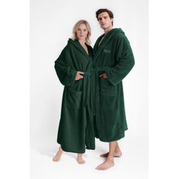 Unisex-Bademantel, L:125cm, gr&uuml;n, LeGer Home by Lena Gercke, Microfaser, Hausm&auml;ntel, "Lovina, ideal f&uuml;r Sauna & Spa, Hotelbademantel, Morgenmantel",