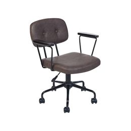 Beliani B&uuml;rostuhl ALGERITA in Braun - (W) 62 x (H) 77 x (L) 62 cm | Gr.: onesize