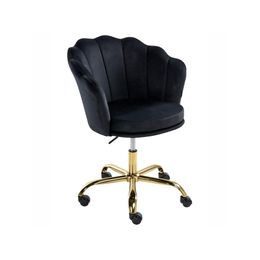 Beliani B&uuml;rostuhl MONTICELLO in Schwarz/Gold - (W) 60 x (H) 79 x (L) 60 cm | Gr.: onesize