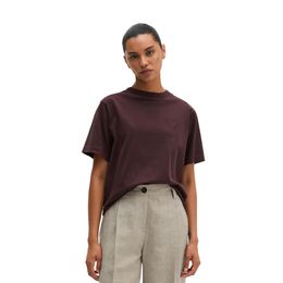 Marc O'Polo MARC O'POLO Damen T-Shirt "aus regenerativer Bio-Baumwolle", braun, Basic, Gr. L, bedruckt, Obermaterial: 100% Baumwolle, Shirts