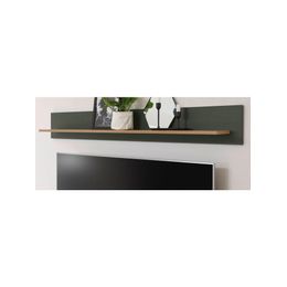 Furn.Design Wandboard gr&uuml;n, Wotan Eiche 150 cm, Wandregal im Landhaus-Stil | Gr.: onesize