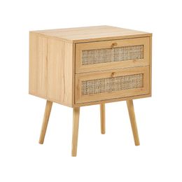 Beliani Nachttisch PEROTE in Braun/Gold - (W) 48 x (H) 57 x (L) 40 cm | Gr.: onesize