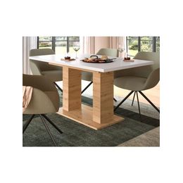 Inn.Furn Esstisch wei&szlig;, Eiche Artisan, K&uuml;chentisch ausziehbar 150 - 190 cm | Gr.: onesize