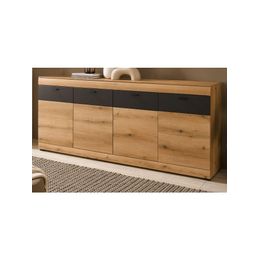Furn.Design Sideboard in Eiche, grau matt 200 cm, gro&szlig;e Kommode mit Soft-Close | Gr.: onesize