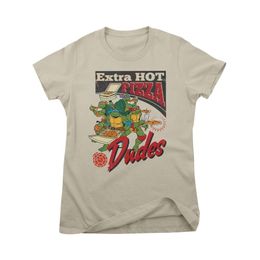 Teenage Mutant Ninja Turtles Shirt "Extra Hot Pizza Dudes Girly Tee" in Khaki | Gr.: M