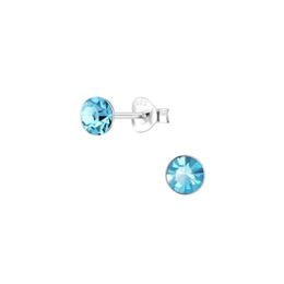 Alexander York Ohrstecker CRYSTAL 5 mm I aqua in 925 Sterling Silber, 2-tlg. | Gr.: onesize