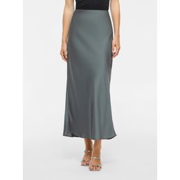 Vila Damen Maxirock "VIELLETTE HW LONG SKIRT - NOOS", grau, Gr. 34, unifarben, Web, Obermaterial: 100% Polyester, R&ouml;cke, Kunstfaser