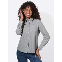 WITT WEIDEN Karo-Bluse in khaki-wei&szlig;-kariert | Gr.: 46