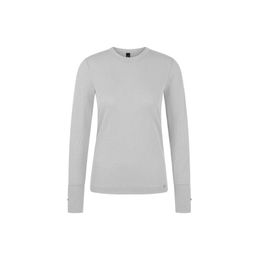 Marc Cain COLLECTIONS Lurex-Langarmshirt mit Schmuckkn&ouml;pfen in Vapor Blue | Gr.: 42