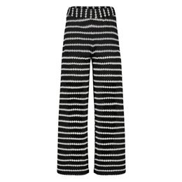 Zero Schlupfhose gerader Schnitt in Black/Cream | Gr.: 38