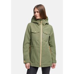 Marikoo Damen Outdoorjacke "Sohaa", gr&uuml;n, Gr. XS, Obermaterial: 100% Polyester. Kapuze: 62% Polyester, 33% Baumwolle, 5% Elasthan. Wattierung: 100%