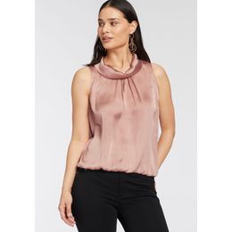 Laura Scott Damen Blusentop, rosa, Gr. 42, clean, gl&auml;nzend, unifarben, Web, Obermaterial: 100% Polyester. R&uuml;ckenteil: 95% Viskose, 5% Elasthan,