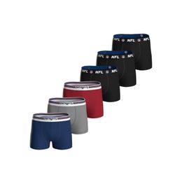 NFL Herren Boxershorts "Boxershort NFL 6pk Boxers 6er Pack", Gr. XL, bunt, Obermaterial: 95% Baumwolle CO. 5% Elasthan EL., Unterhosen