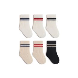 MUNADUNA 5er-Set 'Doppel Linien' Baby Socken Kurz | Gr.: 25-27