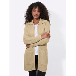 WITT WEIDEN Long-Strickjacke in sand | Gr.: 38