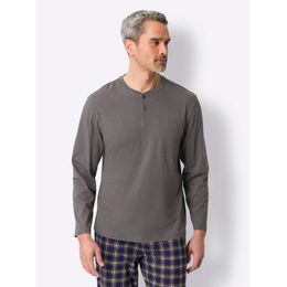 Sieh an! Schlafanzug-Shirt in anthrazit | Gr.: 44-46