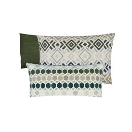 Erwin M&uuml;ller Erwin M&uuml;ller Jacquard Kissenh&uuml;lle 3er-Pack York in gr&uuml;n | Gr.: 30 x 50 cm