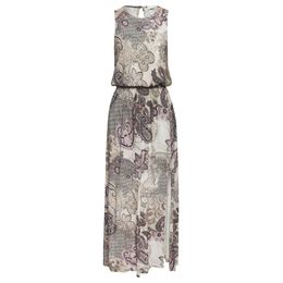 Lascana Maxikleid in beige-flieder bedruckt | Gr.: 34